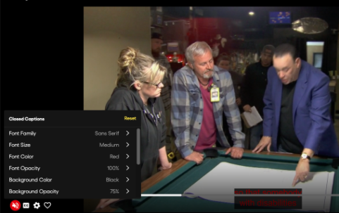 Instructions for Closed Captioning